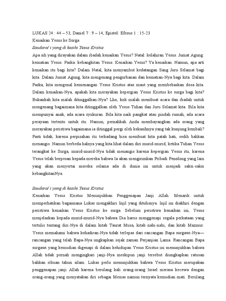 Khotbah 2 | PDF | Agama & Spiritualitas