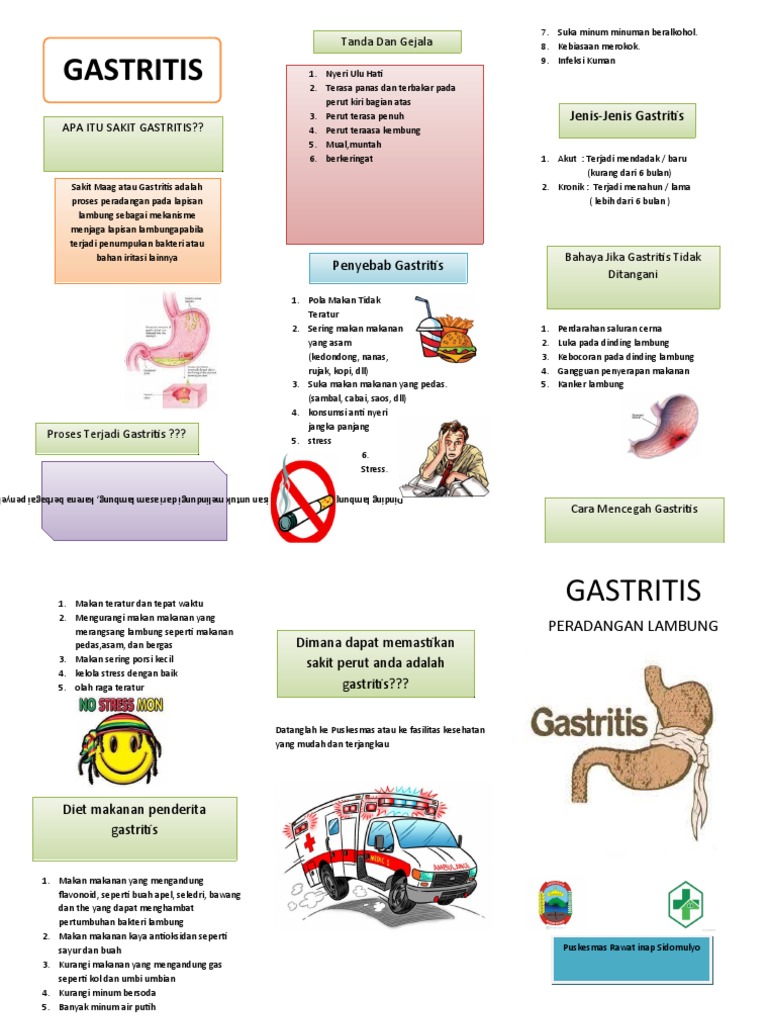 LEAFLET GASTRITIS Docx | PDF