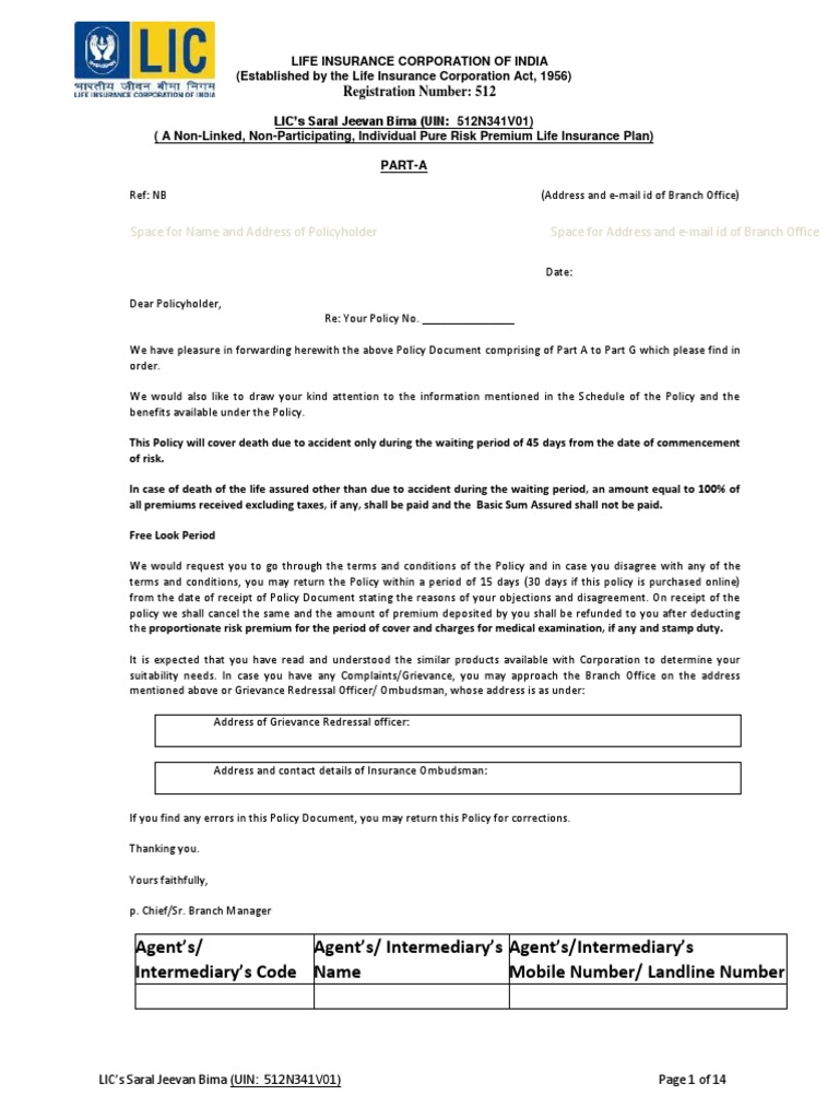 Lic Policy For Jeevan Beema | PDF | Life Insurance | Insurance