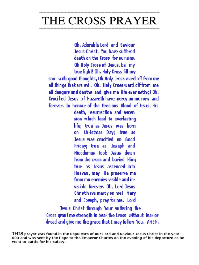 Cross Prayer from Christ's Sepulchre | PDF