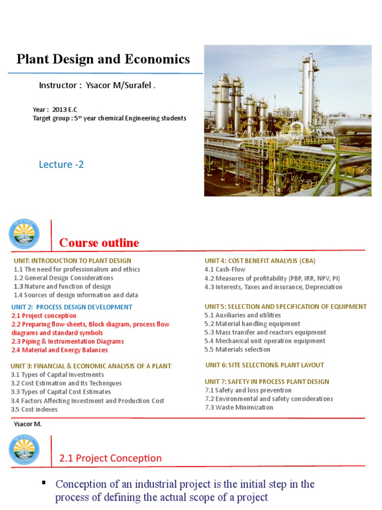 Plant Design and Economics: Lecture - 2 | Download Free PDF | Chemical ...
