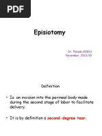 Episiotomy and Its Care | PDF | Surgical Suture | Childbirth