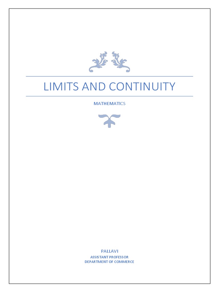 Limits and Continuity | PDF | Continuous Function | Function (Mathematics)