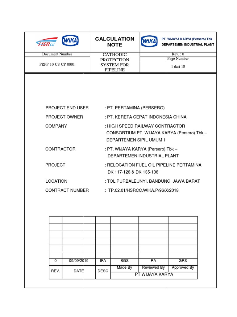 Calculation Note - Cathodic Protection For 12in Pipeline - Section A ...