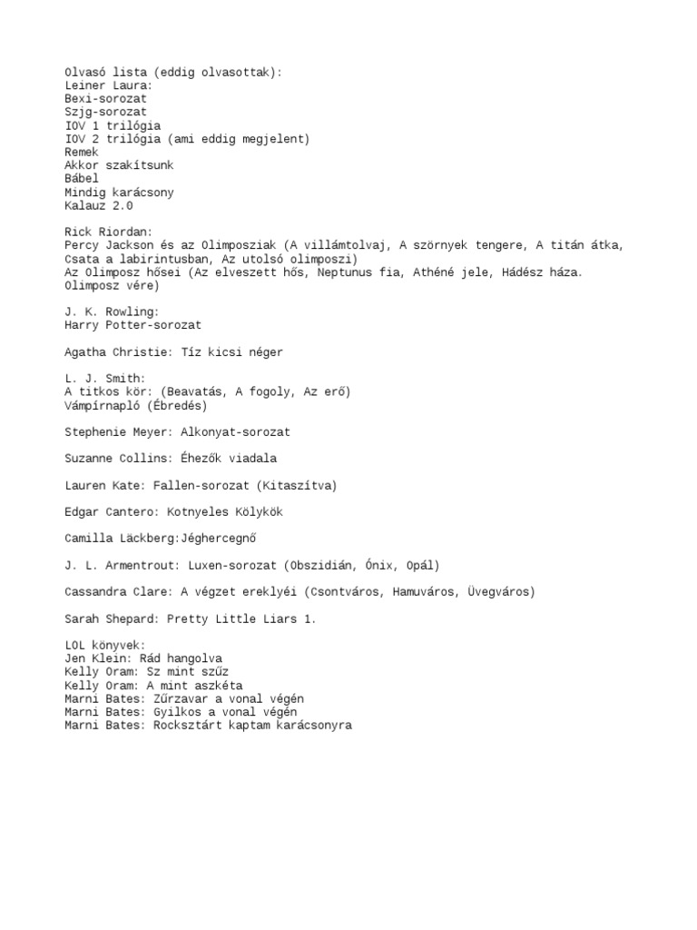 Könyv lista | PDF