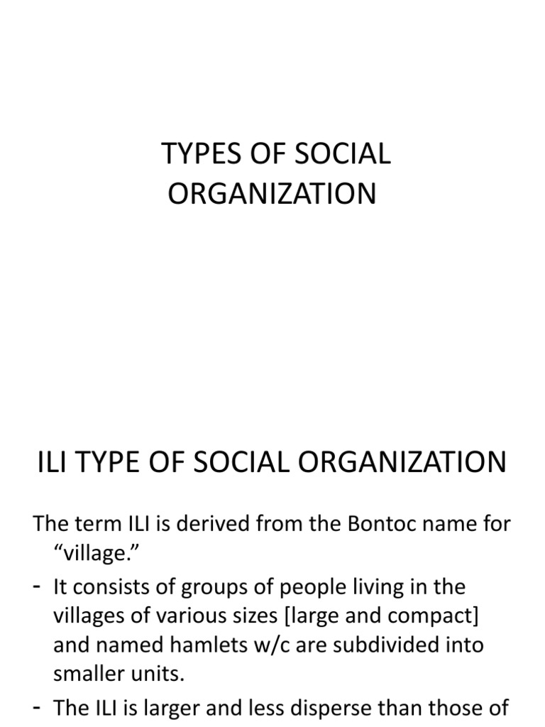 Types of Social Organization | PDF | Paddy Field | Rice