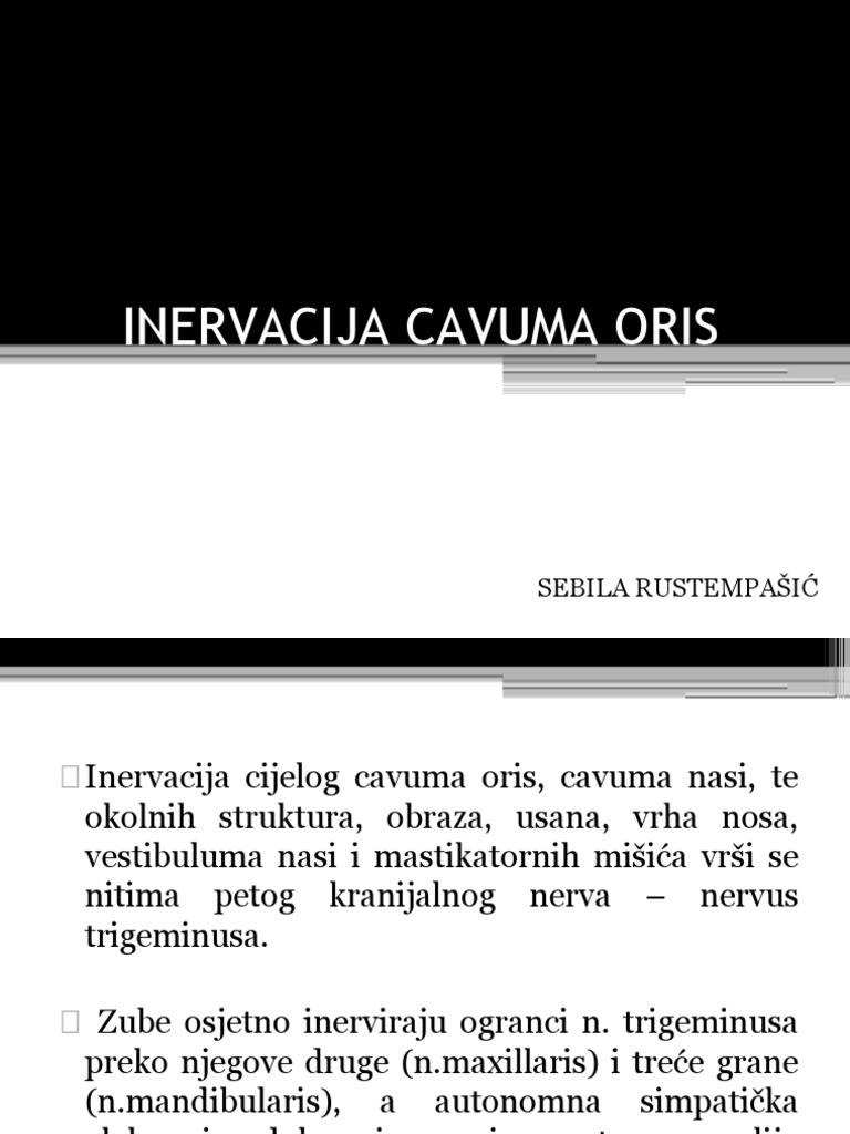 Inervacija Cavuma Oris | PDF