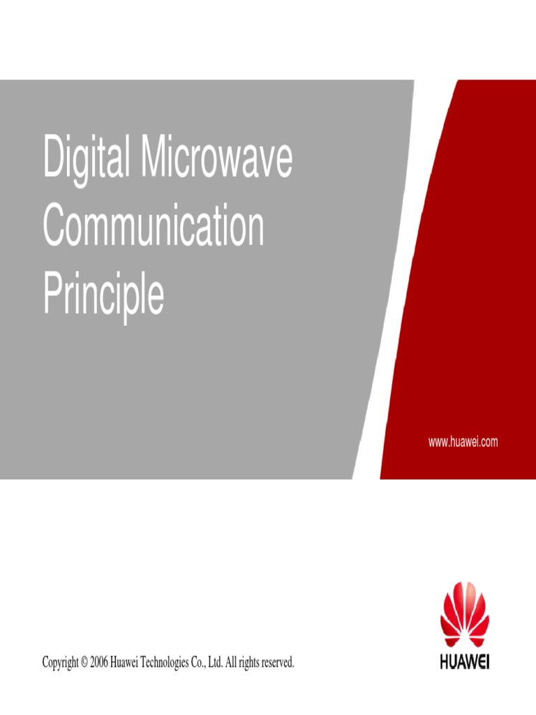 1 Digital Microwave Communication Principle ISSUE 1 01 PDF | PDF ...
