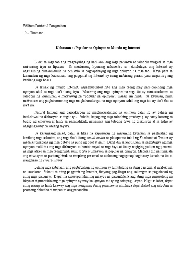 Talumpati (SAMPLE) | PDF