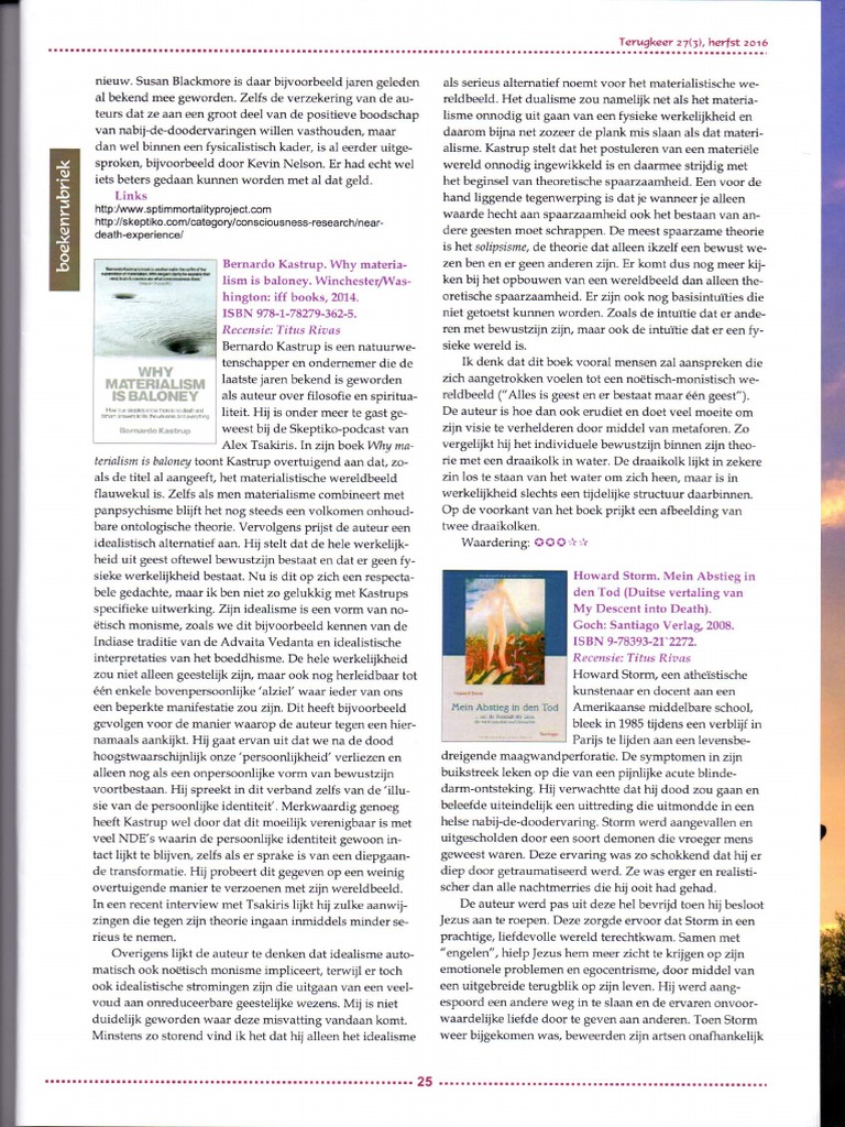 Bernardo Kastrup Why Materialism Is Balo | PDF