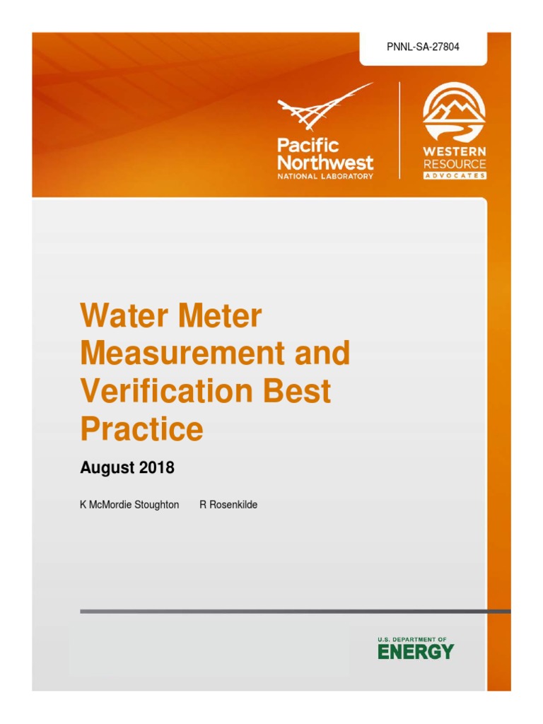Measurement and Verification of Water Metering Projects: Best Practices ...