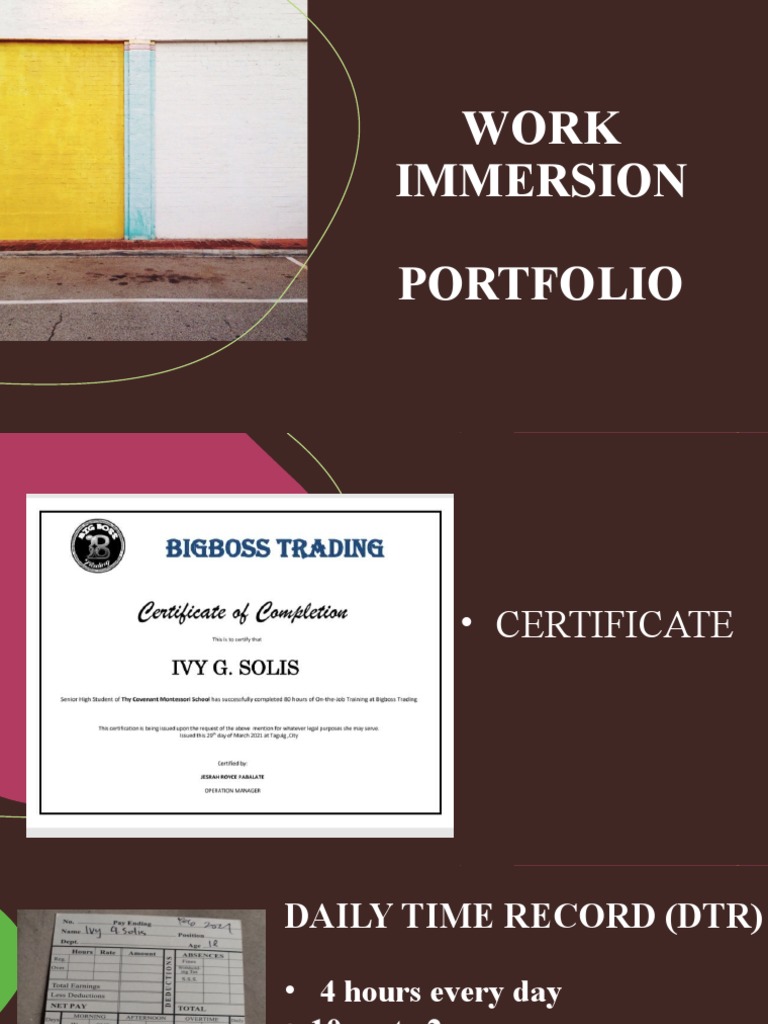 Student Work Immersion Guide | PDF | Art