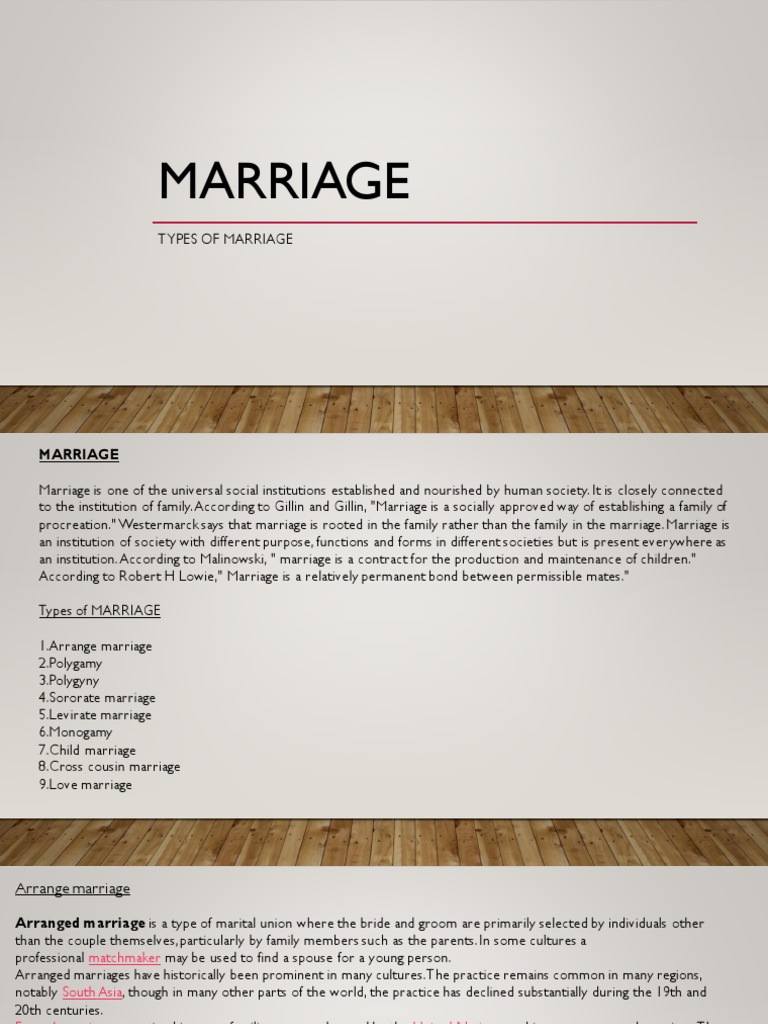 Types of Marriage Explained | PDF | Monogamy | Marriage
