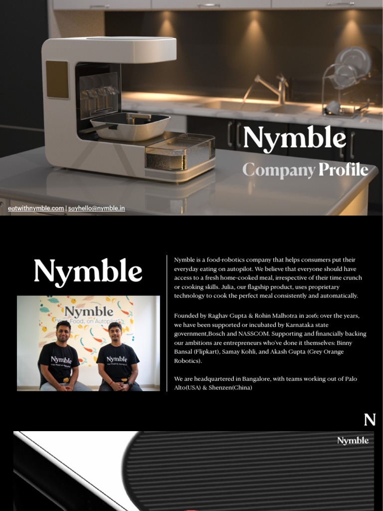 Nymble - Company Profile | PDF | Food And Drink | Food And Drink ...