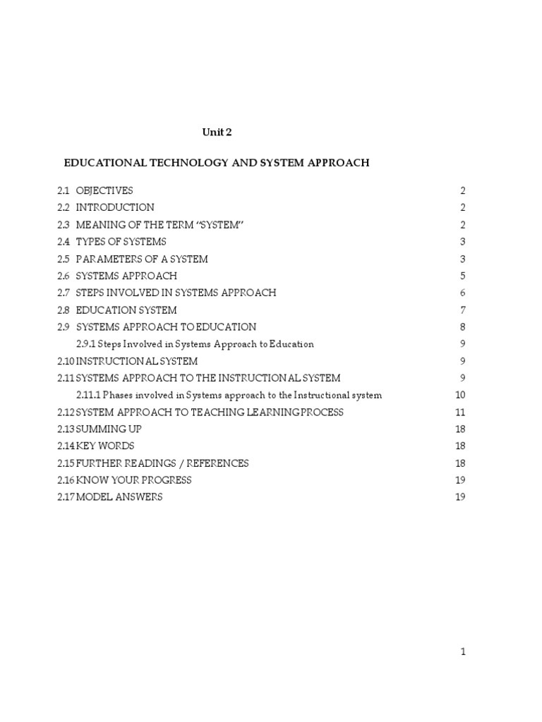 Educational Technology and System Approach PDF | PDF | System ...
