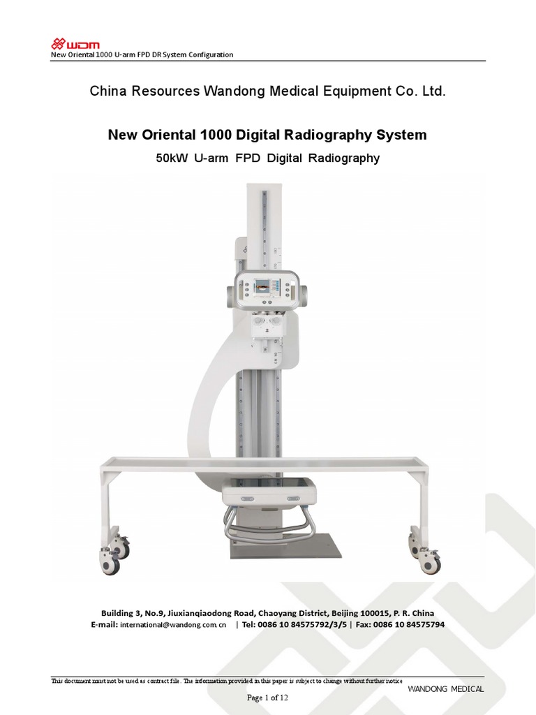 China Resources Wandong Medical Equipment Co. Ltd. New Oriental 1000 ...