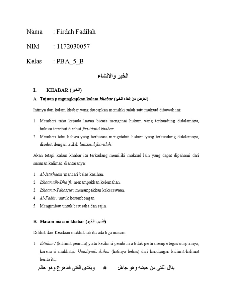Resume Ilmu Ma'ani | PDF