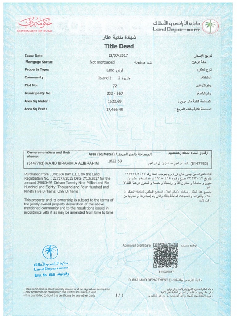 Title Deed | PDF