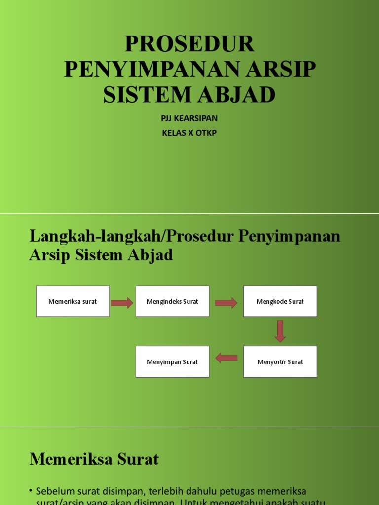 Prosedur Penyimpanan Arsip Sistem Abjad | PDF
