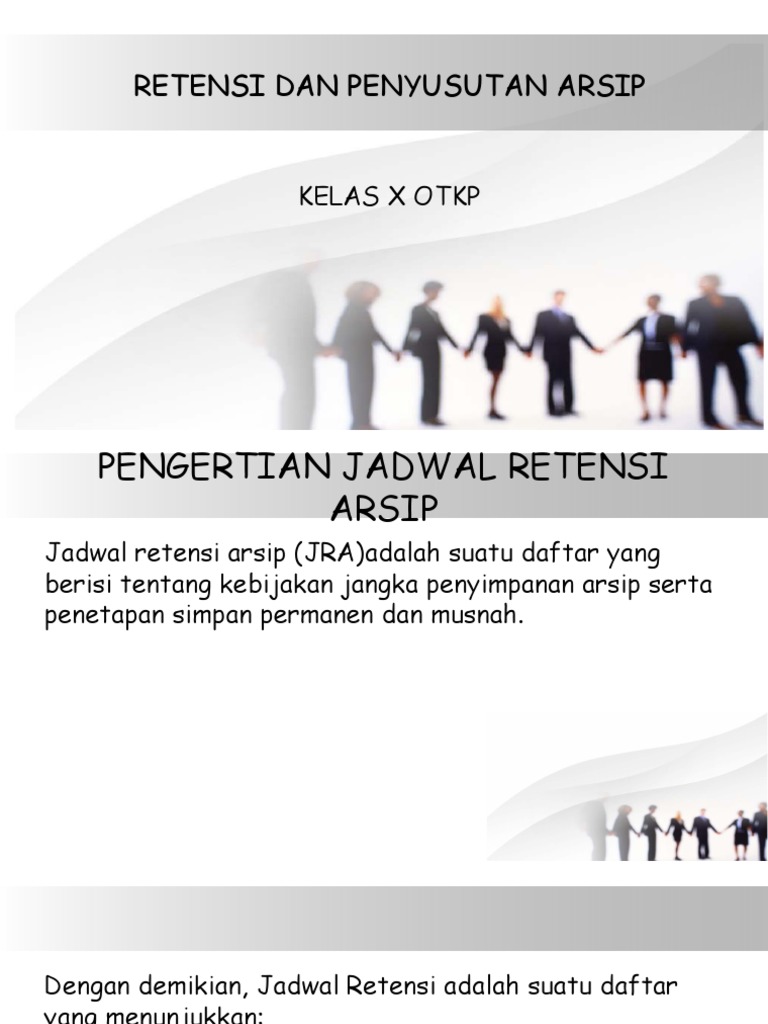 Retensi Dan Penyusutan Arsip | PDF | Sains & Matematika | Teknologi ...