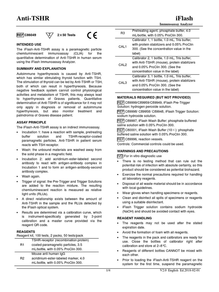 Anti TSHR | PDF | Thyroid Stimulating Hormone | Hyperthyroidism