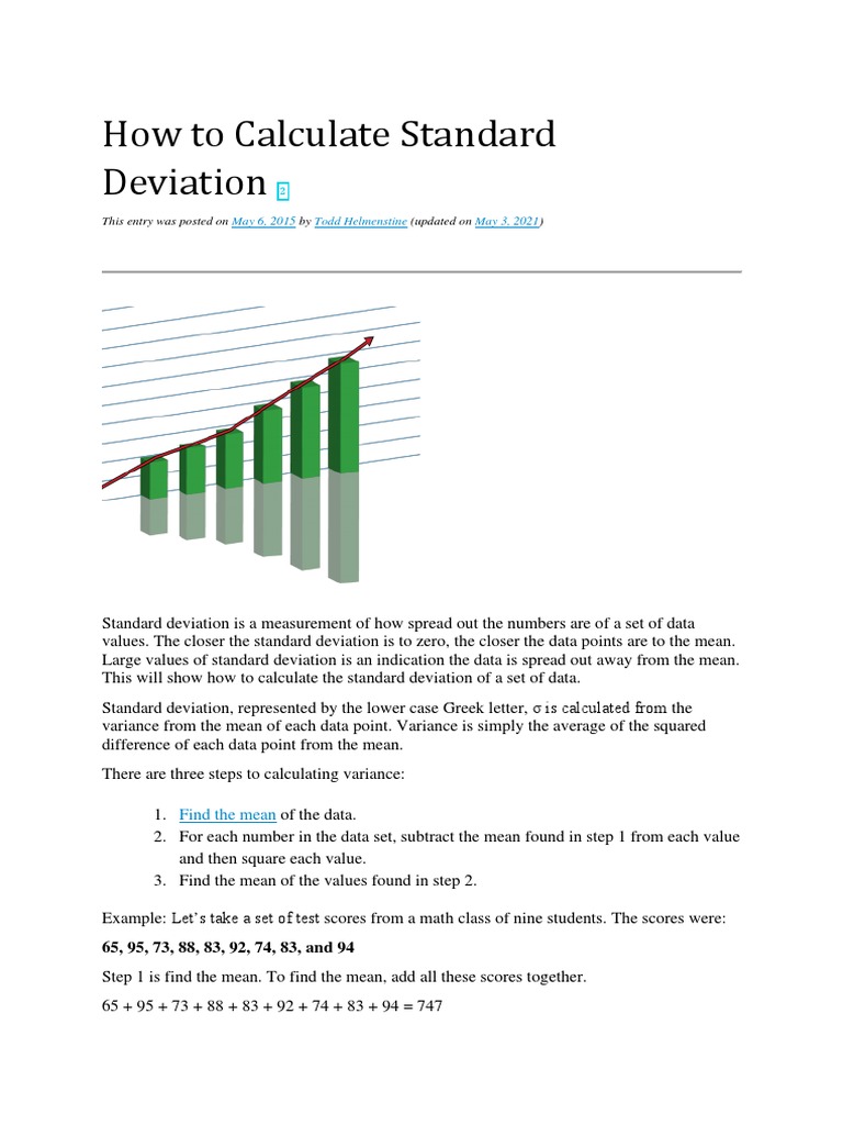 How To Calculate Standard Deviation | PDF