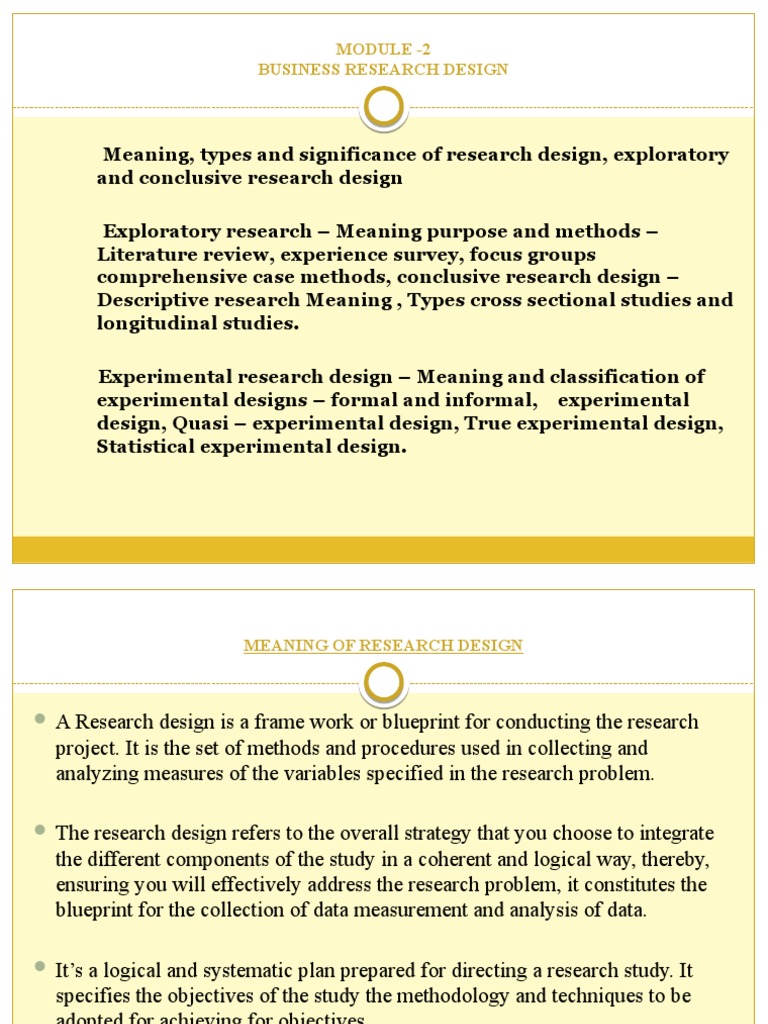 Research Methodology PPT 2nd Module | PDF | Research Design | Experiment