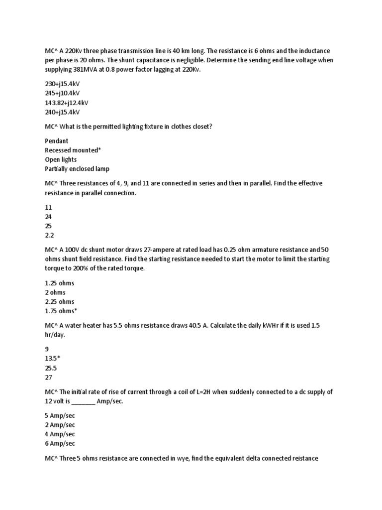 REE Exam Review: Electrical Concepts | PDF
