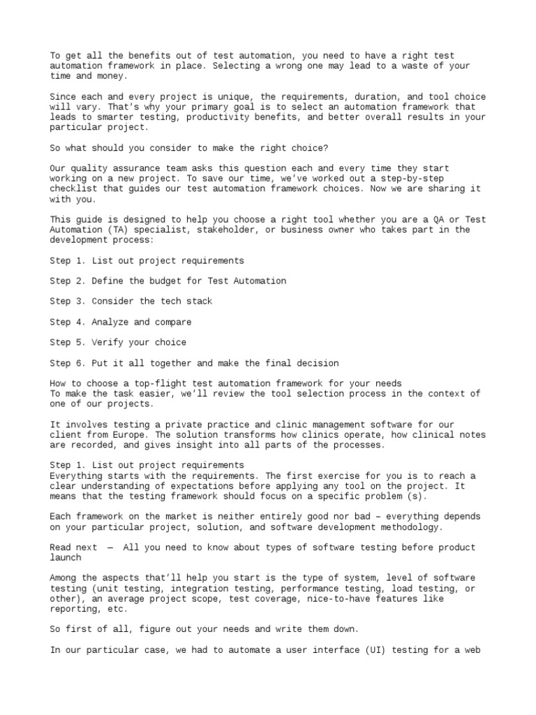 Proof of Concept (POC) in Automation Testing - 5 | PDF | Software ...