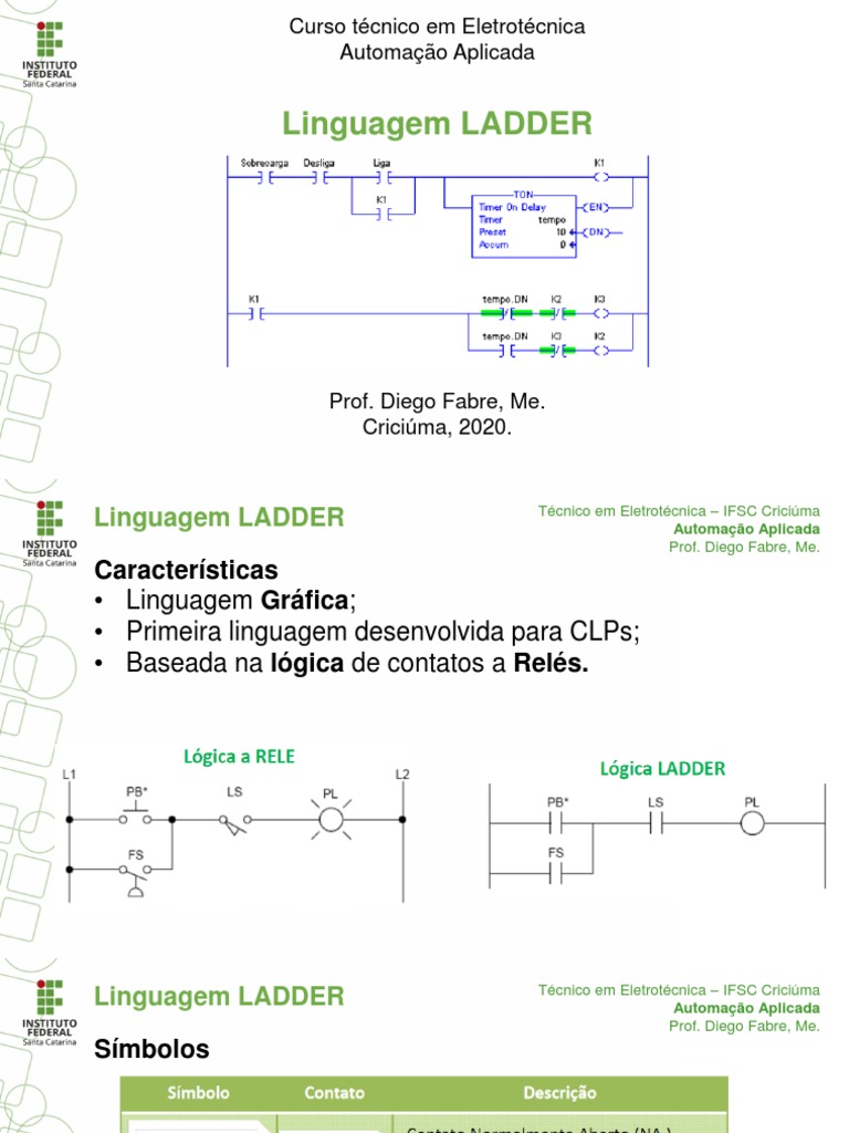 Linguagem Ladder 20200505 | PDF | Controlador lógico programável ...