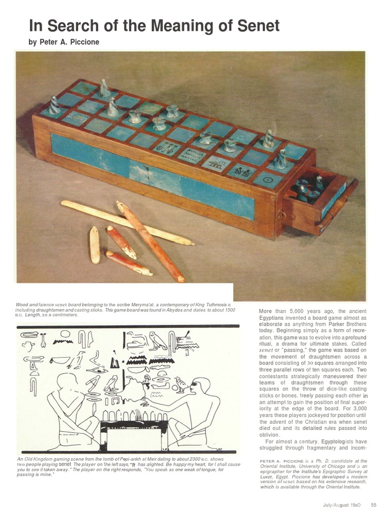 In Search of The Meaning of Senet | PDF | Ancient Egyptian Religion ...