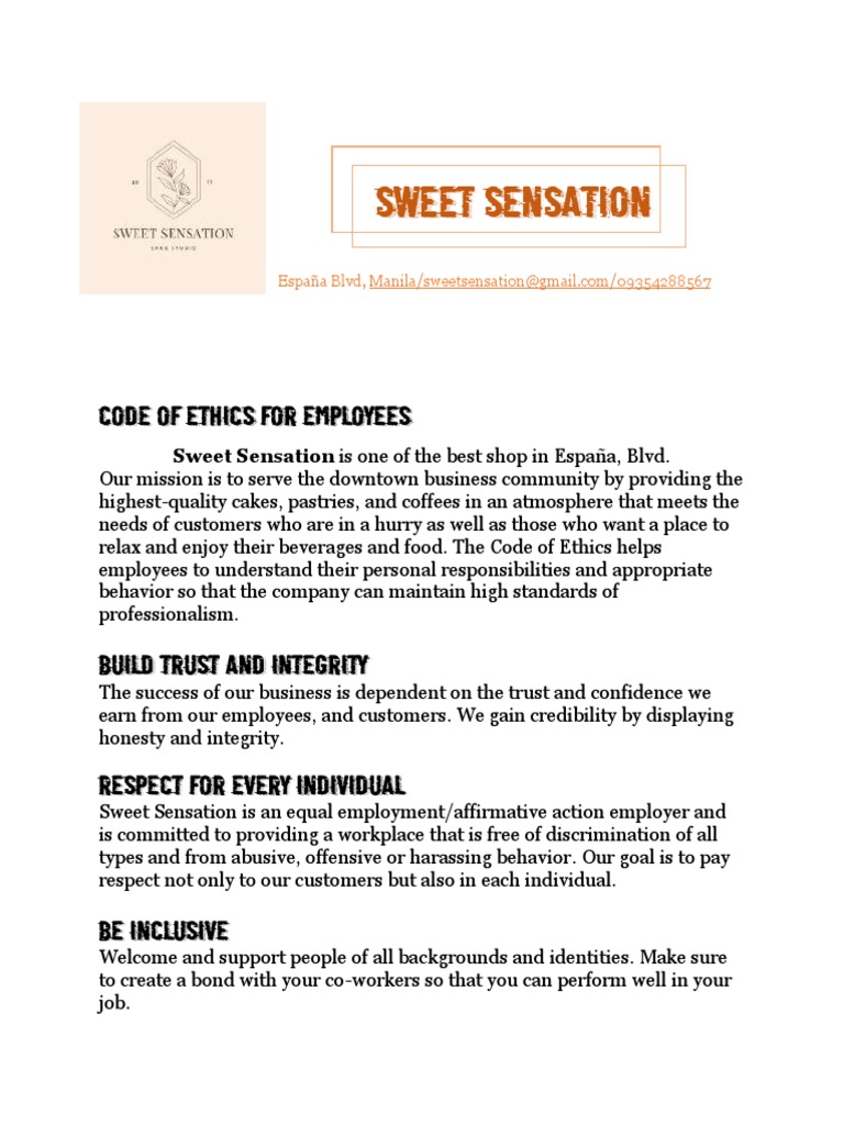 Code of Ethics - Sample | PDF