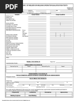 Welder Qualification Test Record (WQTR) Form | PDF | Welding | Construction
