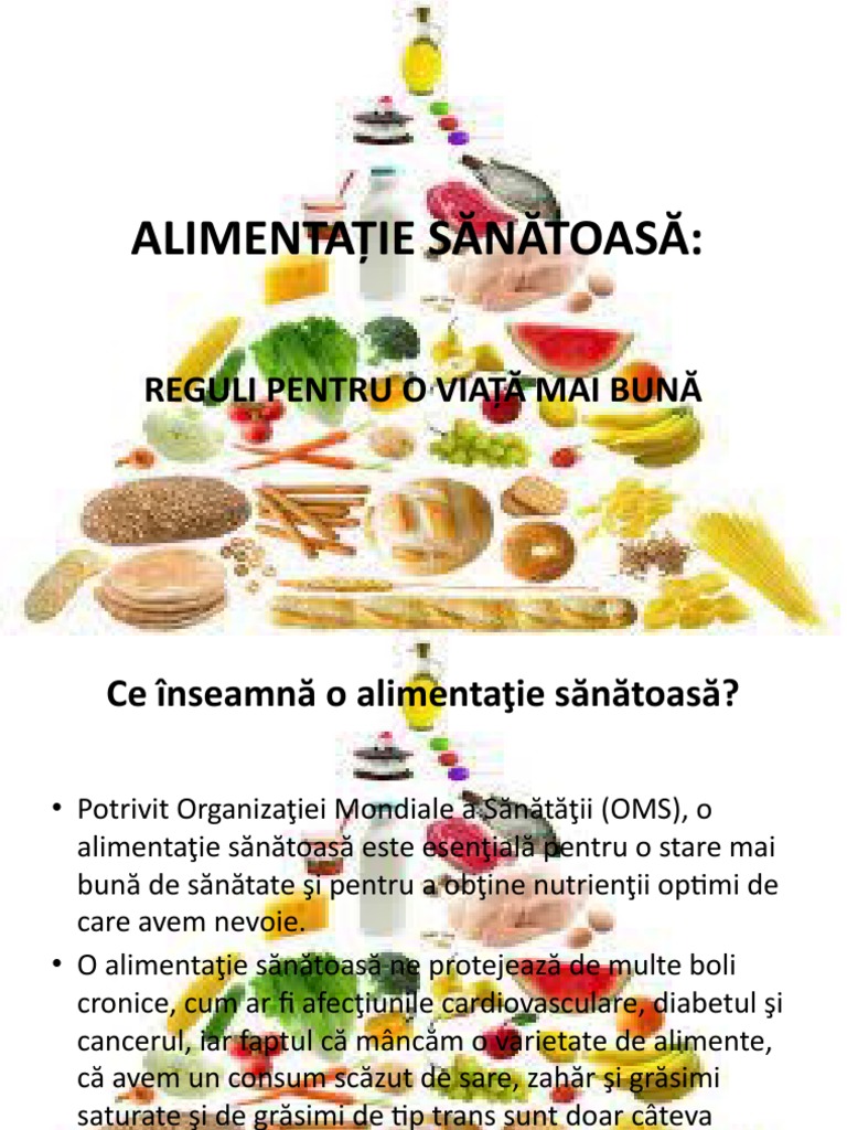 Alimentatia Sanatoasa-Reguli Pentru o Viata Mai Buna | PDF
