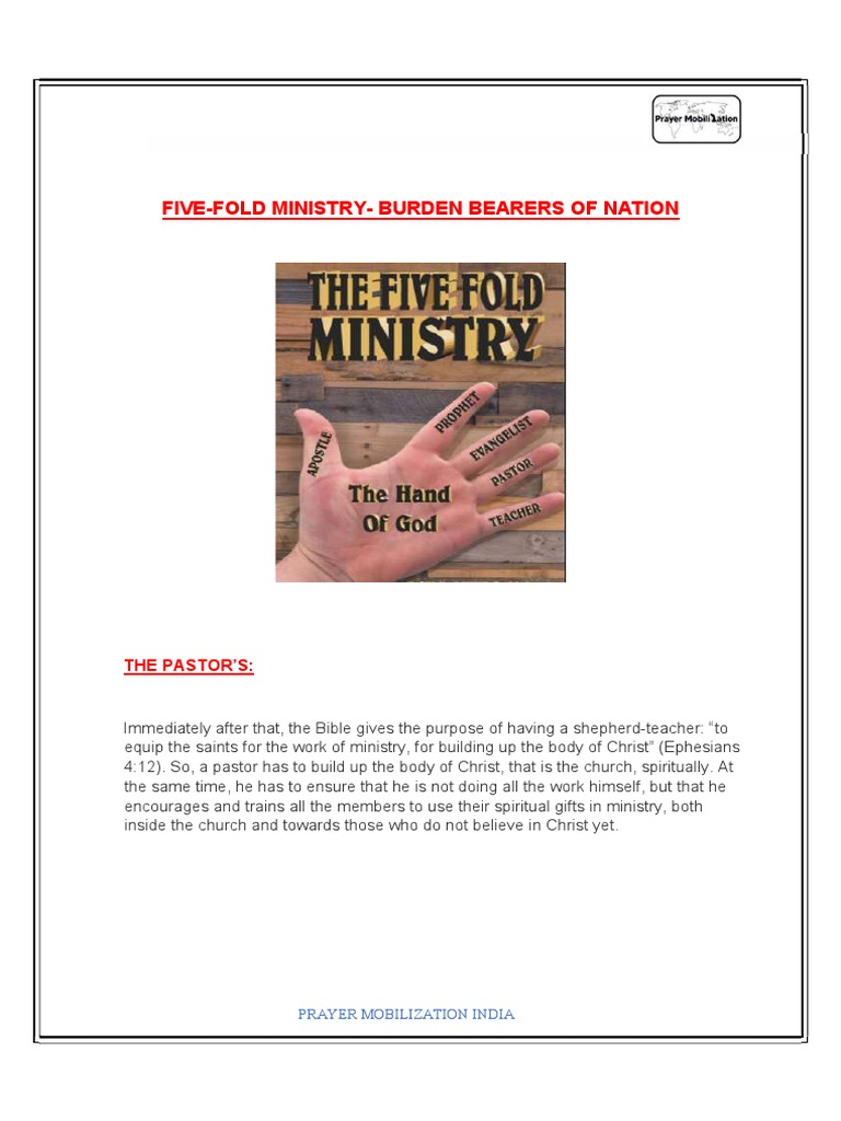 Understanding the Five-Fold Ministry | PDF | Prayer | Persecution