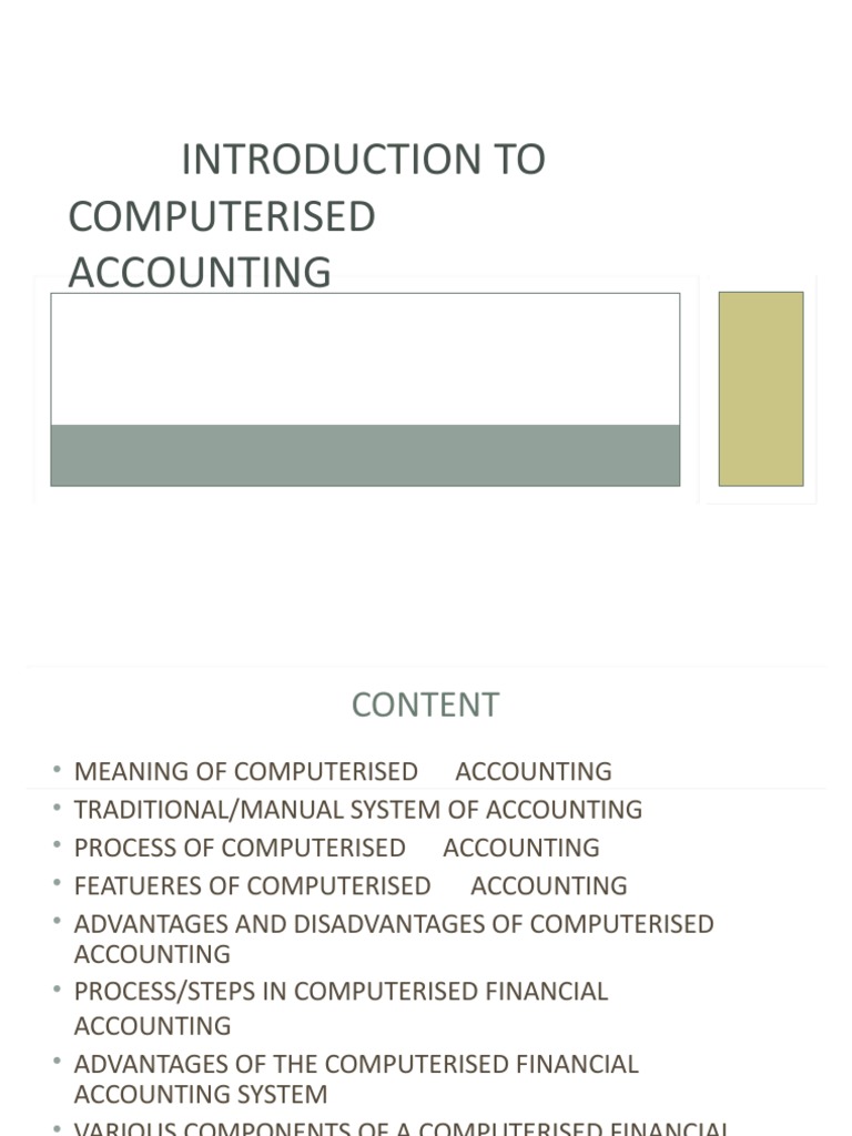 Computerised Accounting Guide | PDF | Embedded System | Accounting