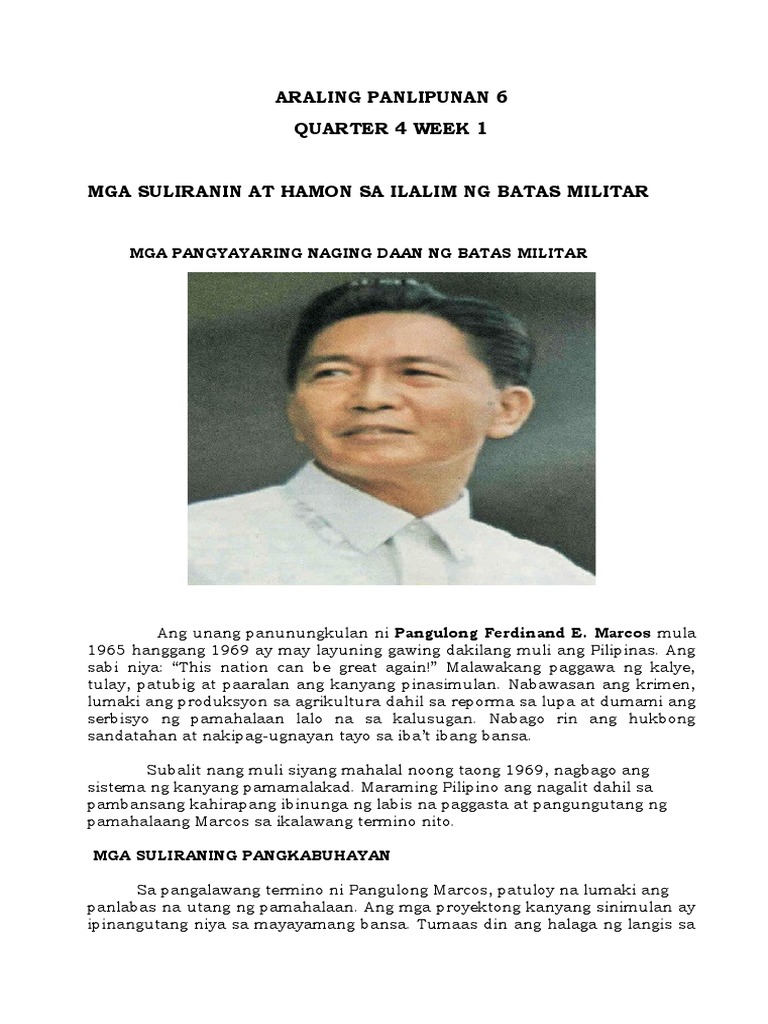 AP6 - Q4 - LAS Week 1-5 | PDF