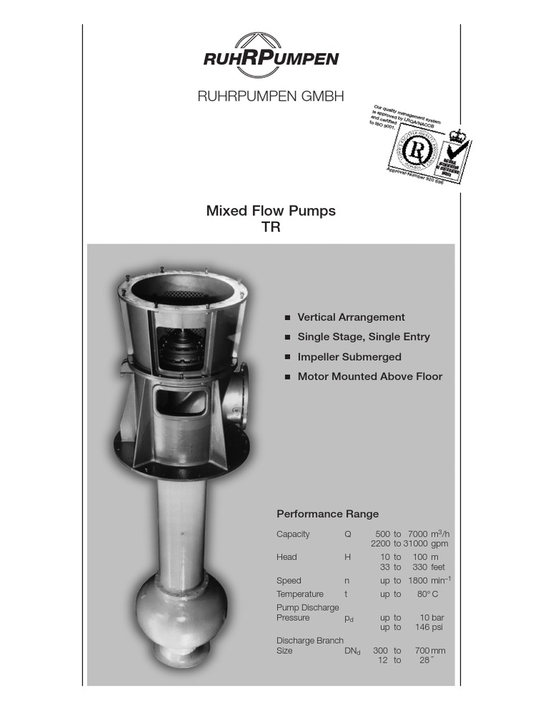 RUH Umpen: Ruhrpumpen GMBH | PDF | Pump | Bearing (Mechanical)