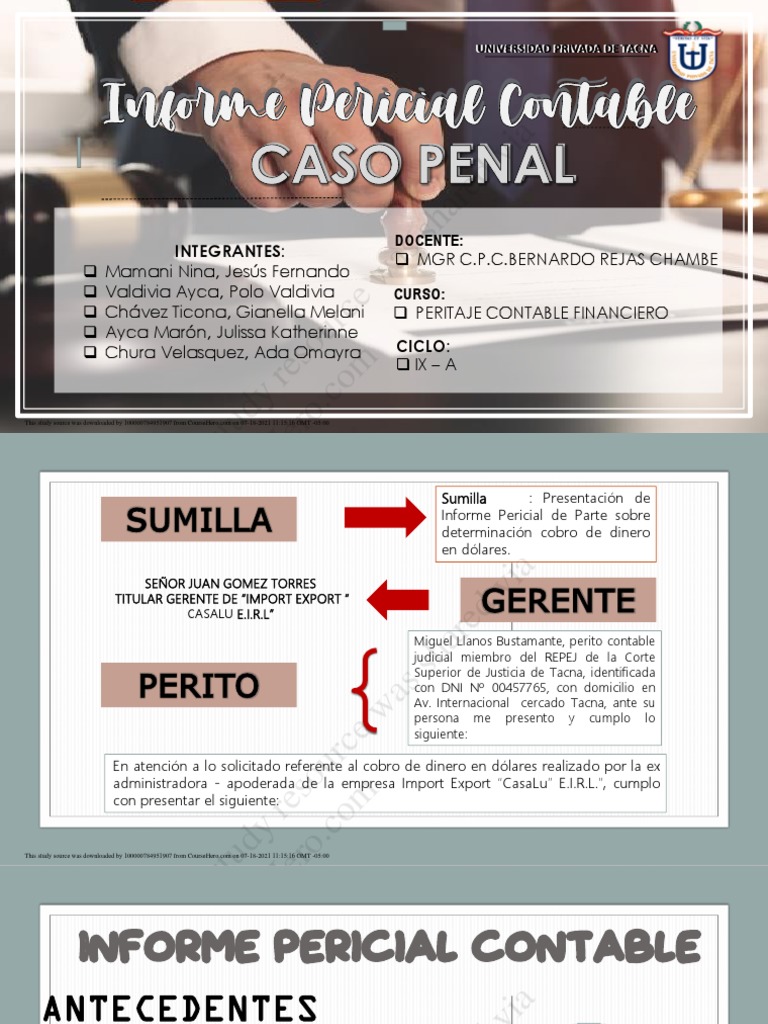 Informe Pericial Contable: Cheque $60,000 | PDF | Cheque | Bancos