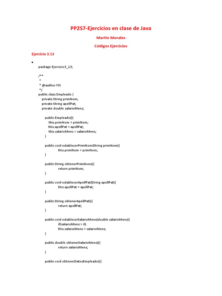 PP2S7-Ejercicios en Clase de Java Codigos | PDF | Índice de masa ...