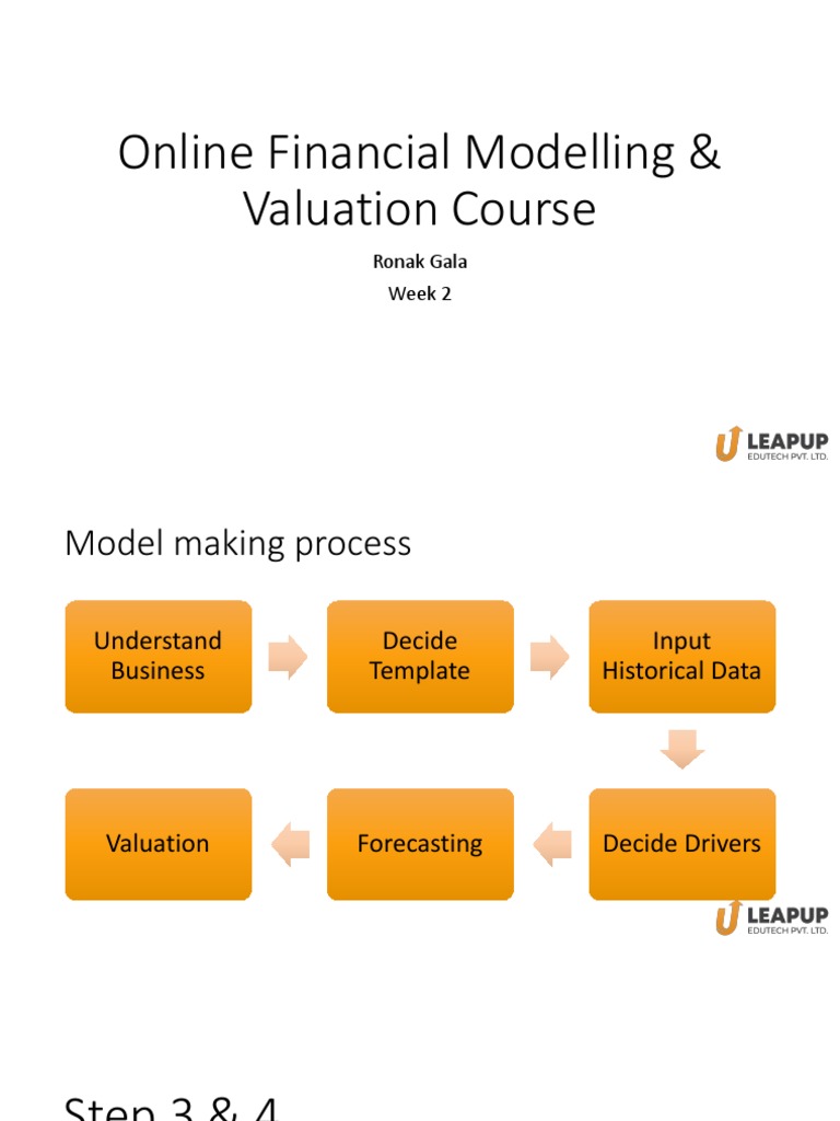 Online Financial Modelling & Valuation Course: Ronak Gala Week 2 | PDF ...