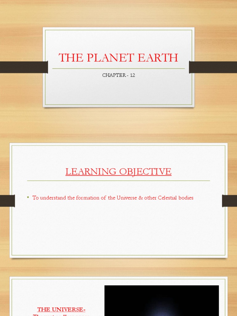 Class 6 - THE PLANET EARTH | PDF | Solar System | Planets