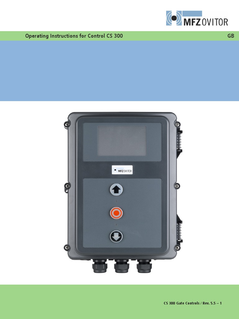 CS 300 Control Operating Instructions | PDF | Electromagnetic ...