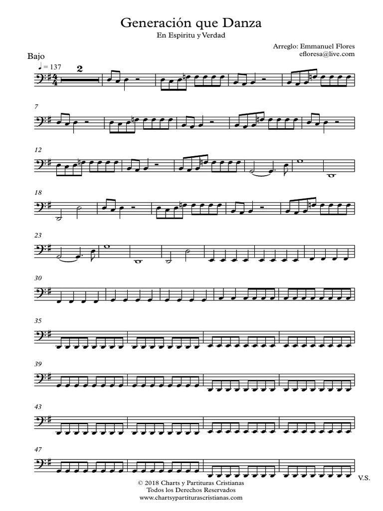 Generacion Que Danza - Bajo | PDF