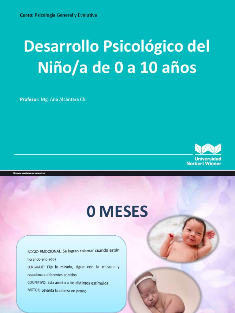 Clase 10 - Desarrollo Psic - de 0 A 10 Años | PDF | Desarrollo cognitivo | Adultos
