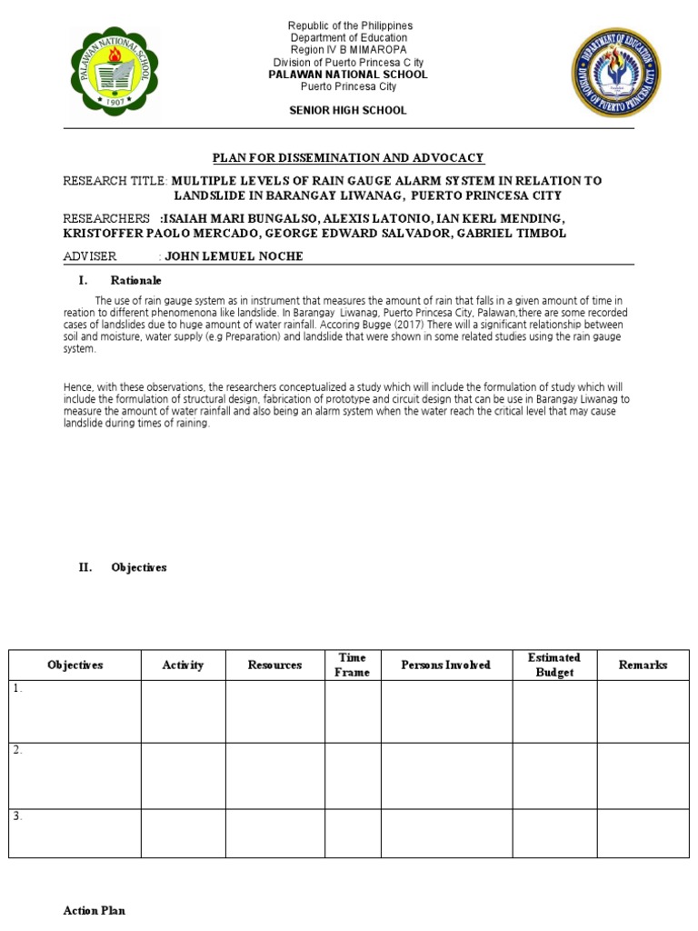5 PLAN FOR DISSEMINATION AND ADVOCACYcarlo | PDF