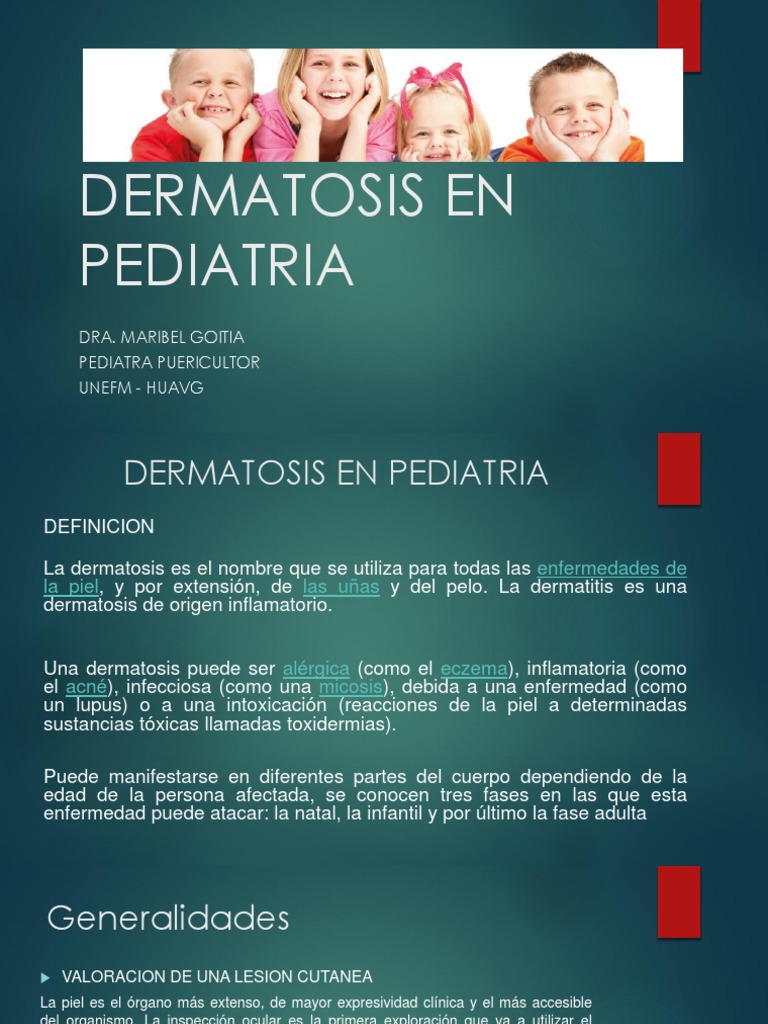 Dermatosis en Pediatría: Guía Esencial | PDF | Enfermedades y ...
