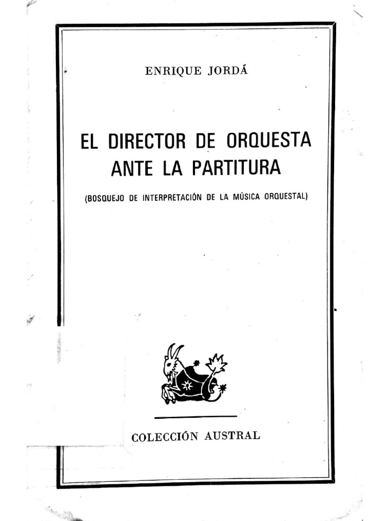 Enrique Jordá El Director de Orquesta Ante La Partitura | PDF