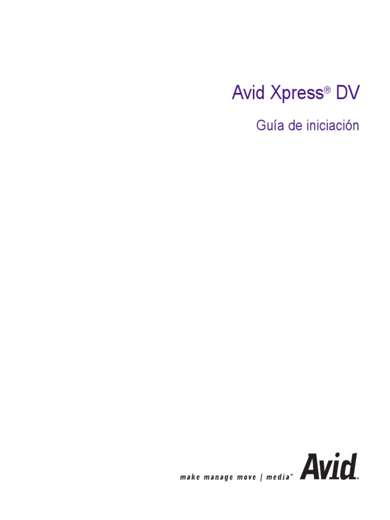 Avid Xpress DV Guia de Iniciacion | PDF | Informática | Software