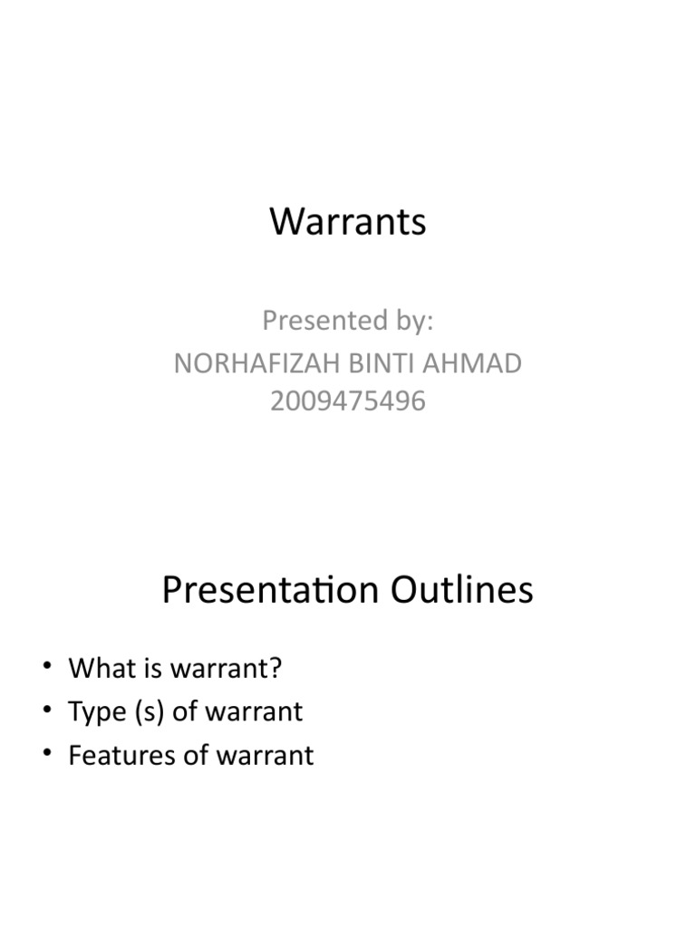 Understanding Warrants: Types & Features | PDF